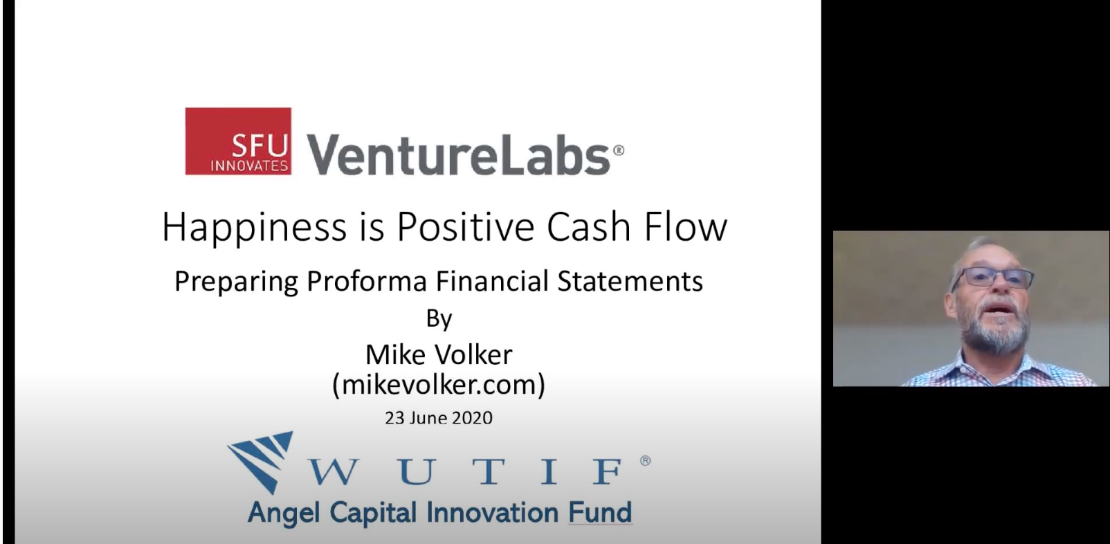Intro to Pro forma with Mike Volker - SFU VentureLabs